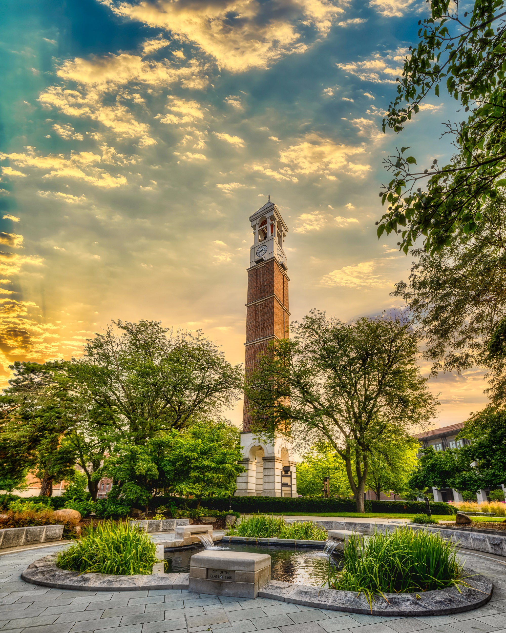 Morning at the Purdue Bell Tower – Spiral View Photography